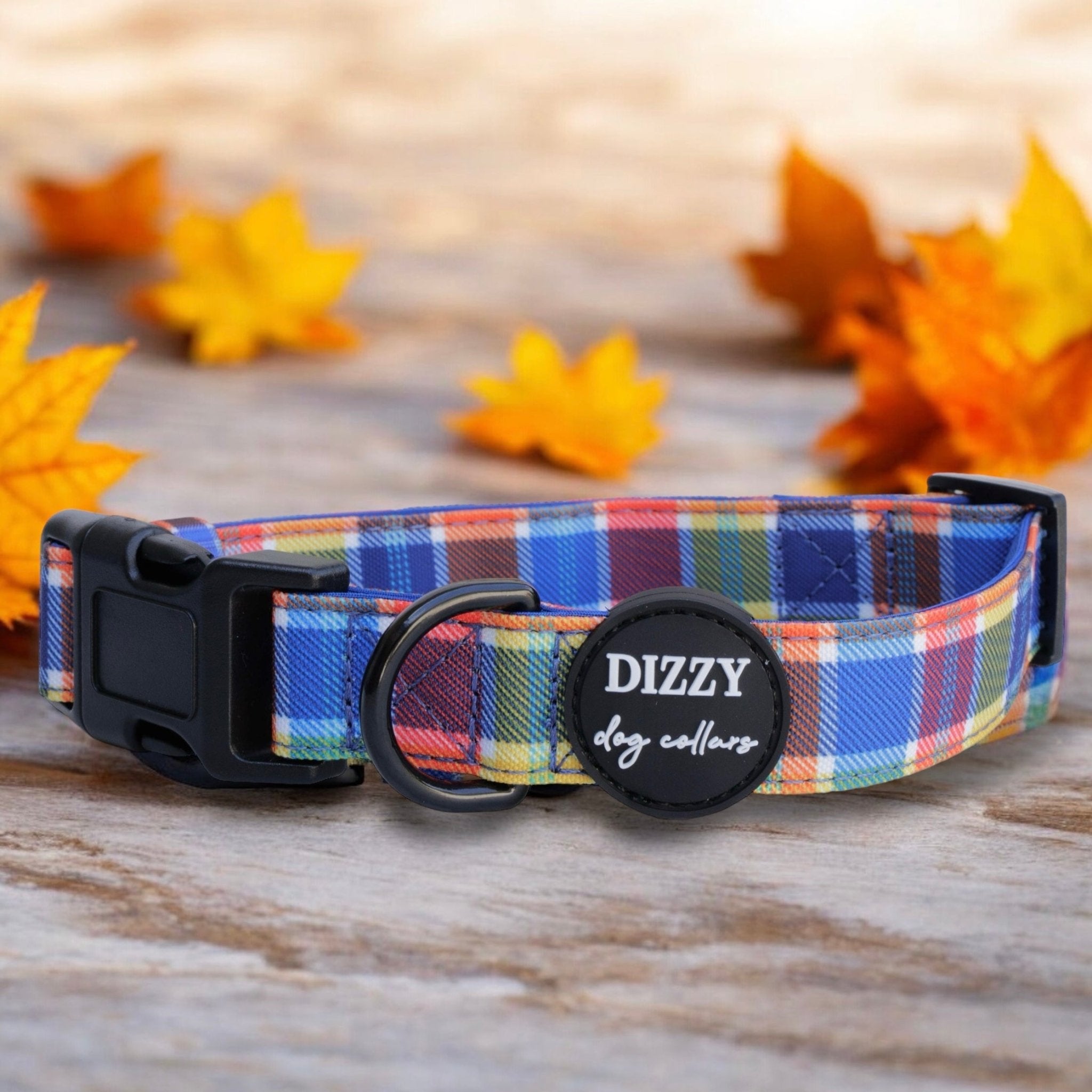 Country Plaid Dog Collar | Canvas & Neoprene Dog Collar – Dizzy Dog Collars