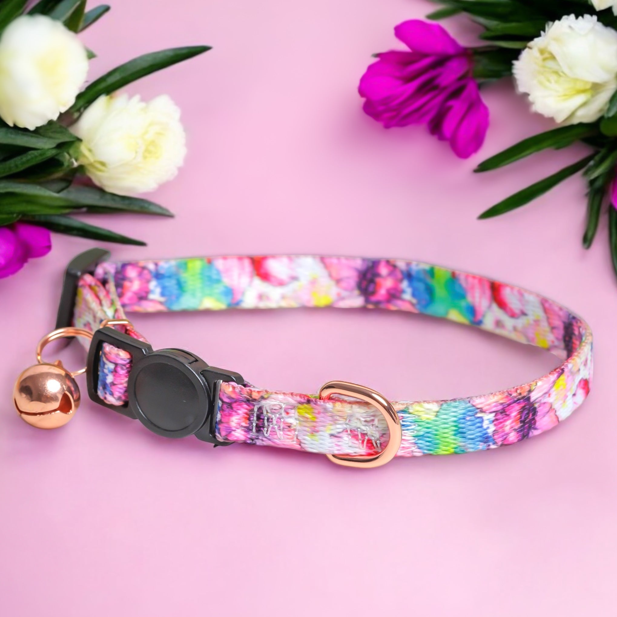 Watercolour Floral Cat Collar | Toy Breed Dog Collar | Puppy Collar ...
