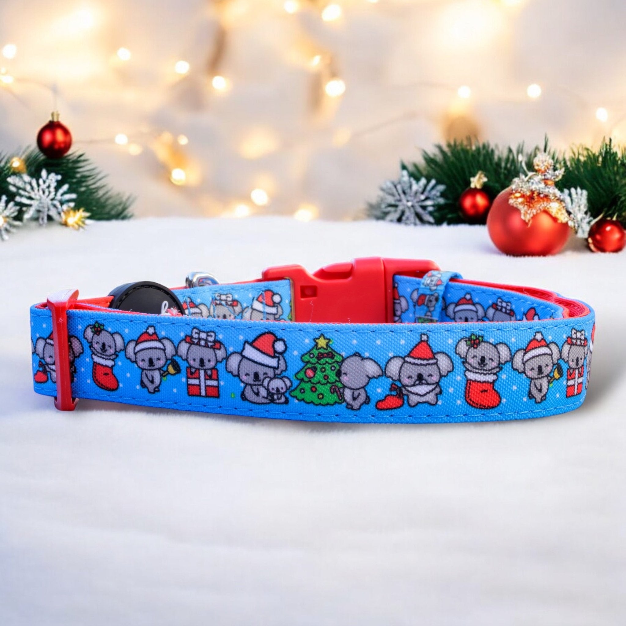 Christmas Koalas Dog Collar | Canvas & Neoprene | Dizzy Dog Collars ...