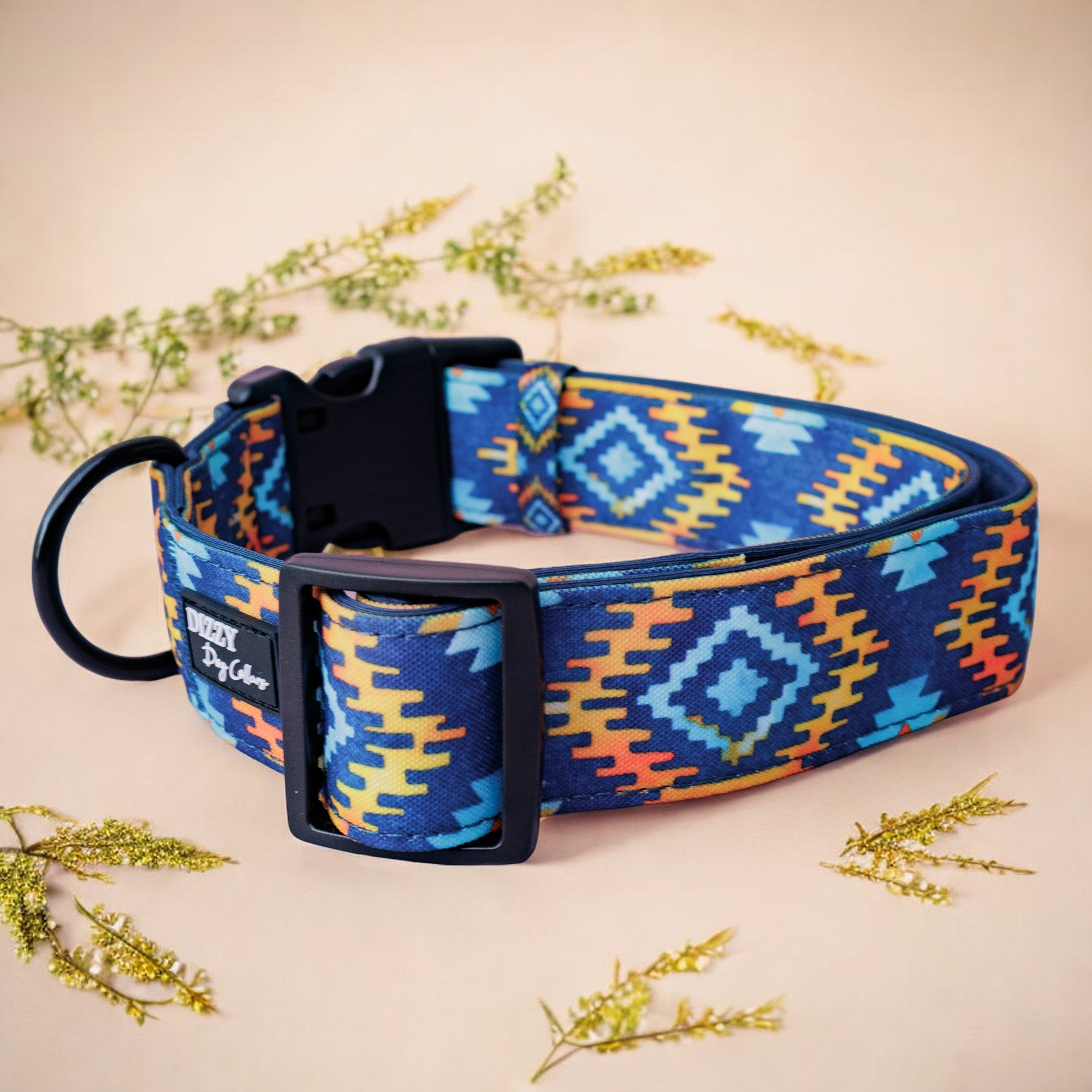 Extra Wide /// Aztec Empire Dog Collar | Canvas & Neoprene Dog Collar ...