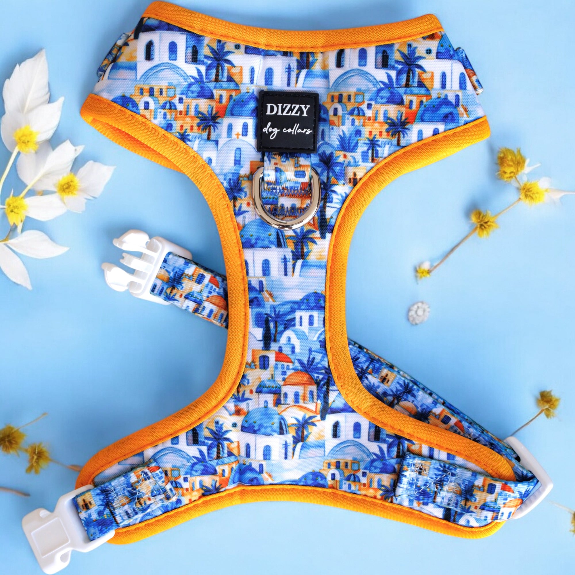 DOG HARNESS | Mediterranean Magic Neck Adjustable Dog Harness – Dizzy ...