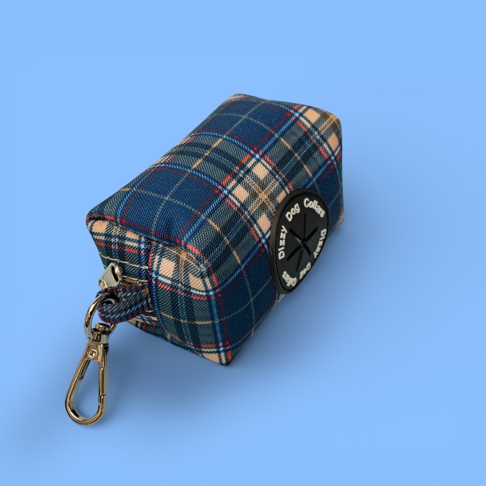 Highland Charm Waste Bag Holder | Navy & Cream Plaid – Dizzy Dog Collars