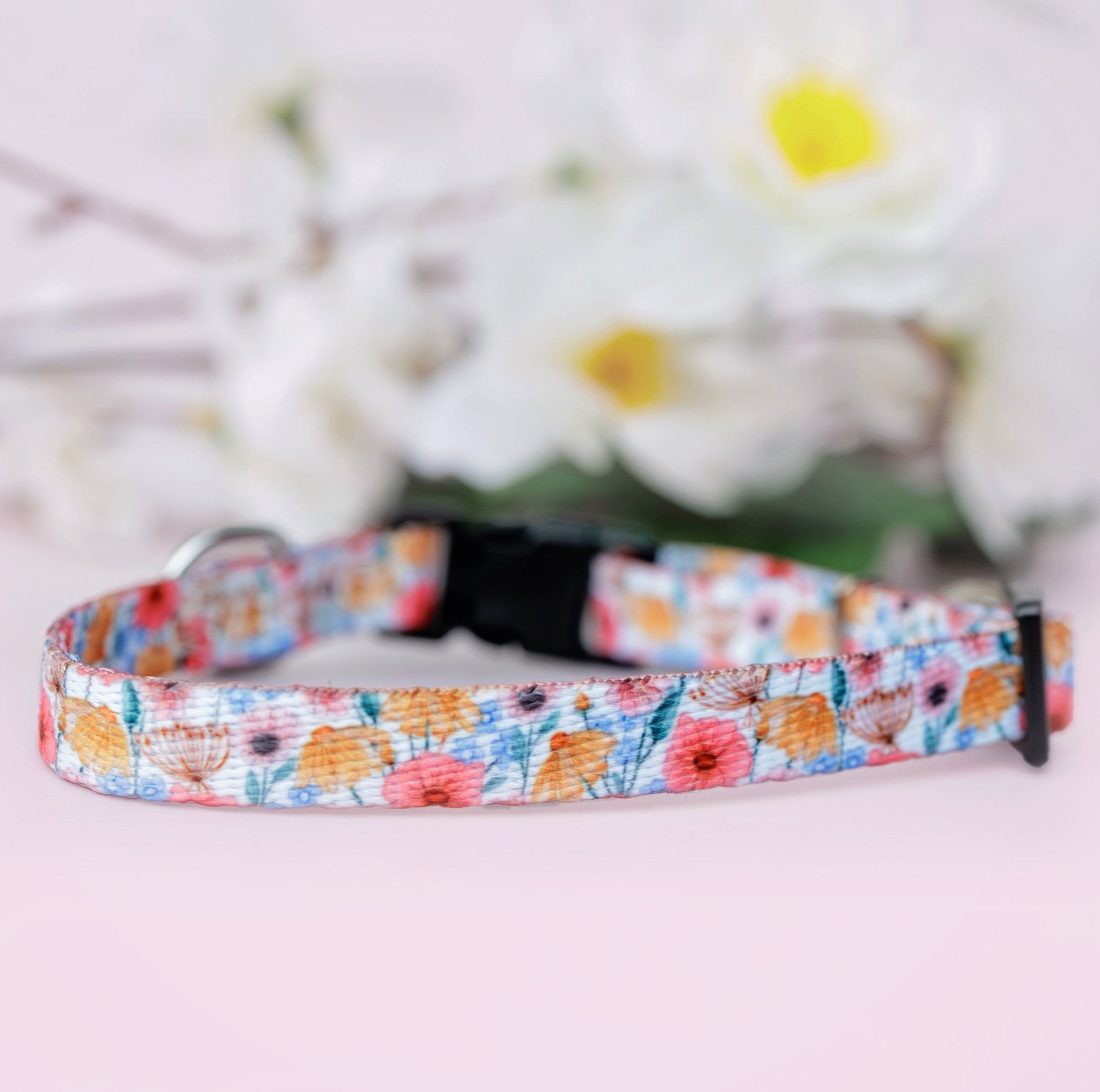 Peachy Posies Cat Collar | Toy Breed Dog Collar | Puppy Collar – Dizzy ...