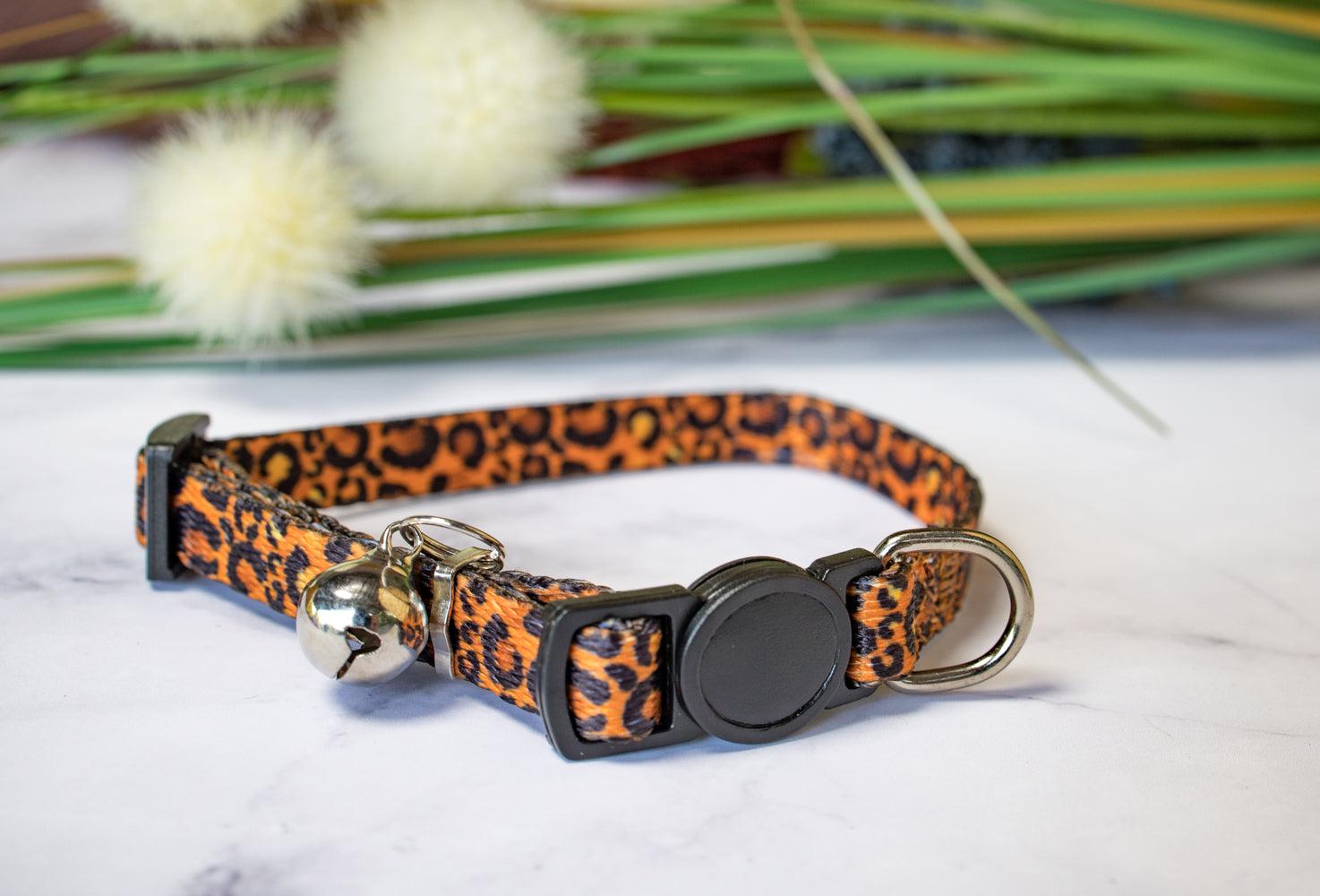 Safari - Leopard Print Cat Collar | Toy Breed Dog Collar | Puppy Colla ...
